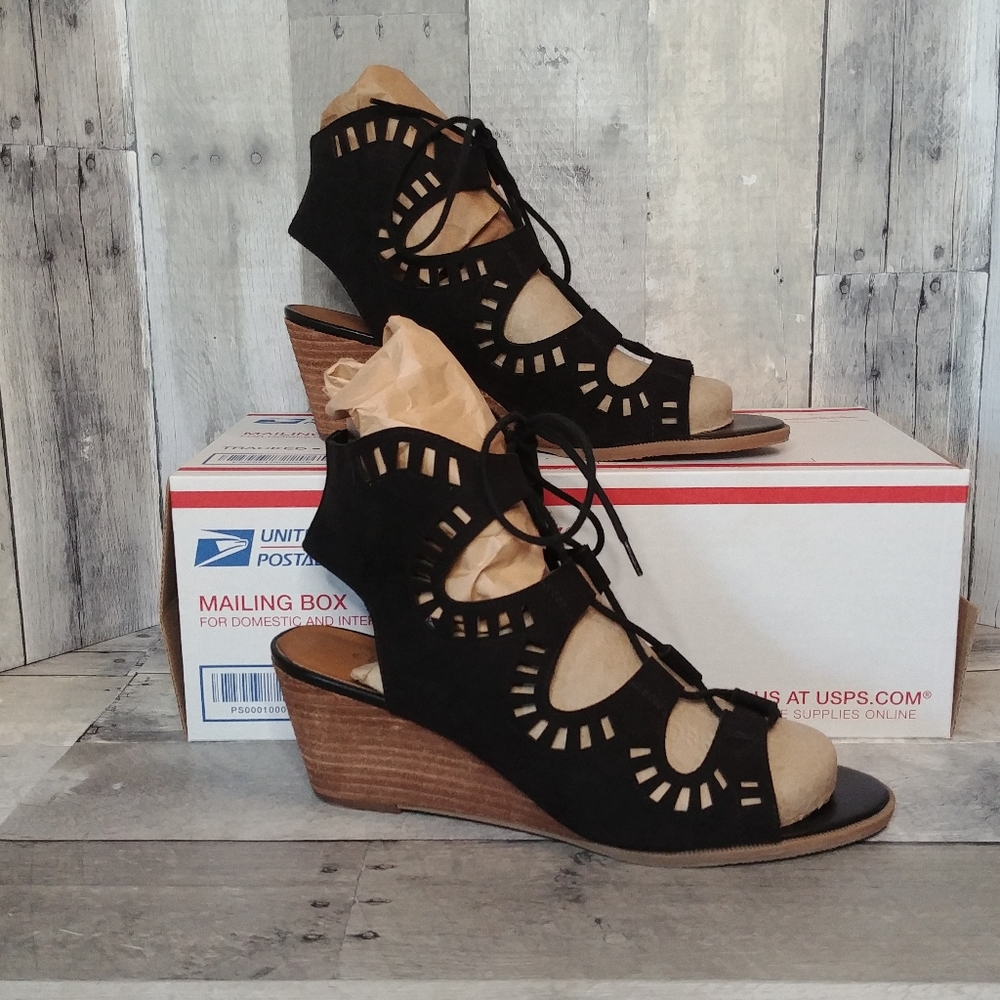 Gladiator Lace Up Wedges With Cut Out Details Maggie … - Gem